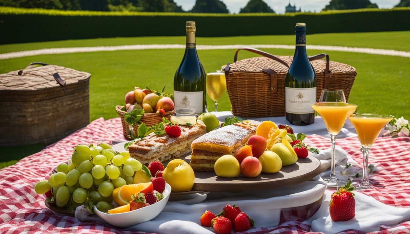 Picknick im Schlosspark von Schloss Belvedere